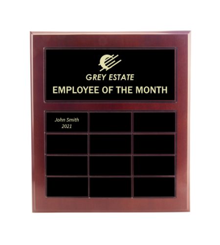 Perpetual Plaque for Achievement – 12 Plates - Creative Awards