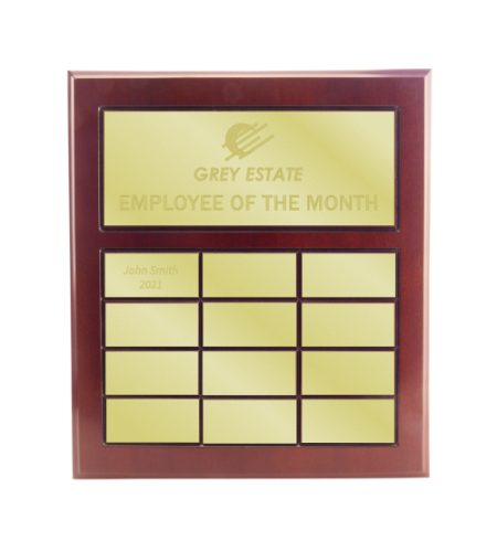 Perpetual Plaque for Achievement – 12 Plates - Creative Awards